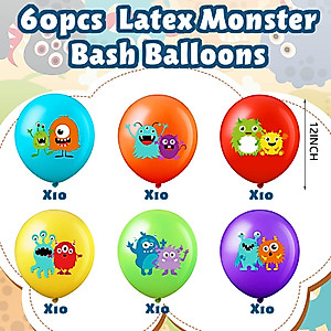 60 Pieces Bash Balloons Decorative Birthday Party Supplies Kids' Party Balloons 6 Styles Balloon Toy Kid for Kids Boys Girls Birthday Party Favors