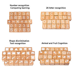 Wooden Blocks,31 PCS ABC Building Blocks,Wooden Alphabet Baby Blocks,Counting & Building Block Set,Blocks Toys for 3+ Year Old,1.18inch,Gifts