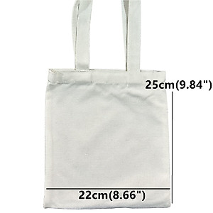 Plain Canvas Tote Bags,Mini Canvas Tote Bag,Small Cloth Tote Bags with Handles,Great for Gift,Promotion and Decor, 2pack White