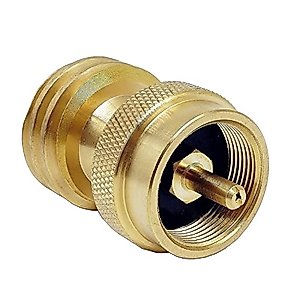 Guofulda Steak Saver 20lb to 1lb Propane Tank Adapter, Universal Propane Gas Grill Converter for Disposable 1''-20 Male Throwaway Cylinder Thread, for BBQ Grill Propane Tree Bottle