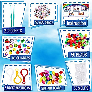 FUNZBO Rubber Band Bracelet Kit - Loom Bracelet Making Kit, Rubber Bands for Bracelets, Loom Bands Kit, Arts and Crafts Supplies, Crafts for Kids Age 4-8, Crafts for Girls Ages 6-8, 8-12 (Medium)