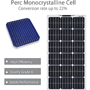 CAJUCA 300W Flexible Solar Panel Mono Module Kit 40A Solar Controller Battery Power Charging, for Boat, Car, Caravan