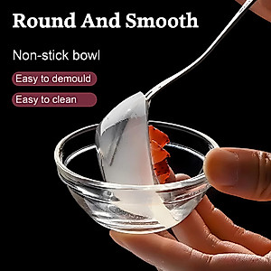 PARBEE 3" Clear Glass Pinch Bowls, 10 Pack 2.5oz Small Prep Dishes Stackable Ingredient Bowls for Spices Dipping Sauces Ice Cream Toppings, Dishwasher Microwave and Freezer Safe