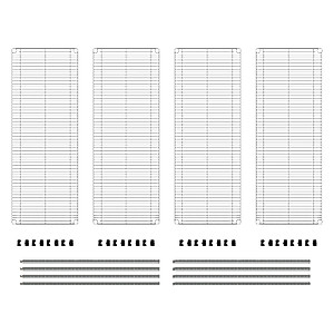 Metro EZ1848NC-4 Super Erecta Industrial Wire Shelving 4-Shelf Convenience Pak, Chrome, 18" x 48" x 74.5"