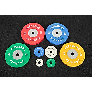 papababe Olympic Change Plates 2 inch Fractional Weight Plates Designed for Olympic Barbells for Strength Training(4X5+2X10LB)