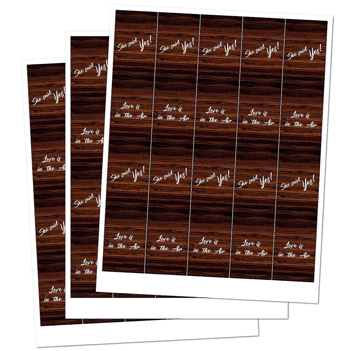 60 Rustic Theme Miniatures Candy Bar Wrapper, For Bachelorette, Bridal Shower Mini Candy Bar Stickers, Engagement Party Decorations, Candy Not Included. Made in USA