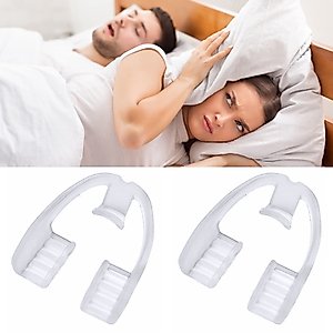 2Pcs Wave-Design Tooth Brace, Nighttime Protection for Teeth, Mouth Guard for Grinding Teeth, Eliminates Teeth Clenching, Comfortable Custom Mouth Guard for Stops Bruxism Transparent