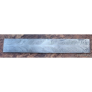 Forged Damascus Steel Billet Blank Blade Bar Knife Making Material Stock 12 x 2 IN Feather Pattern Billet Blank jnr-304