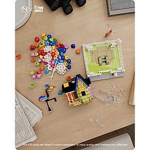 Nifeliz Up Balloon House Building Set for Teens and Adults, Creative Building Block, Girl Toys for Christmas and Birthday Gifts, Creative Suspended Gravity Flying House Bricks Model Set.(635 pcs)