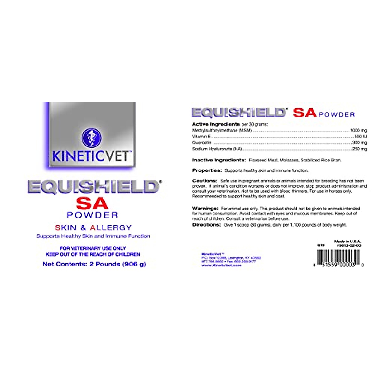 KineticVet EquiShield SA (Skin & Allergy) Powder, 2 lb.