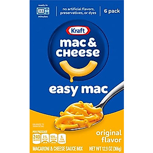 Kraft Easy Mac Original Macaroni & Cheese Microwavable Dinner (6 ct Packets)