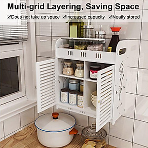 Generic Bathroom Cabinet Wall Mount, Medicine Cabinet with Doors for Storage, Over The Toilet Bathroom Storage Cabinet, Wall Cabinet for Bathroom, Kitchen, Living Room, Bedroom, White