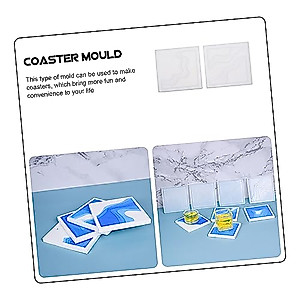 LIGHTAOTAO Ocean Jewelry 2pcs Coaster Mold Square Tray Stencils for Crafts De para Gelatinas Silicone Coasters Wave Coaster Silicone Resin Molds Birthday Present Resin Cup Pad Making Tools