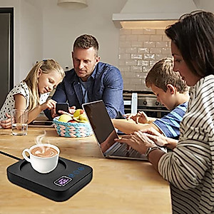 Coffee Mug Warmer - Cup Warmer for Desk Candle Warmer Automatic Shut Off, Smart Beverage Warmer with 3 Temperature Settings Touch Switch for Coffee, Water, Milk, Tea, Safely Use for Office/Home