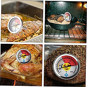 YARNOW - Pizza Roasting Baking Food Stainless Measurement Oven Gauge Fry Grill Temperature Deep Barbecue Practical Warming Frying Kitchen Smoker Pointer Steel -℃ for