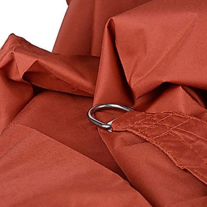 TAKEFUNS Triangle Waterproof Patio Awning Garden Tent Canopy,Sun Shade Sail Sun Protective Screen Shelter for Patio Garden Outdoor Facility Activities - 8x8x8ft (Beige)