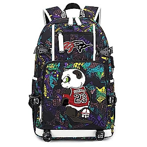 fanwenfeng Basketball Legend Never Ends Multifunction Backpack Travel Laptop Daypack Fans Bag For Men Women (Style 9)