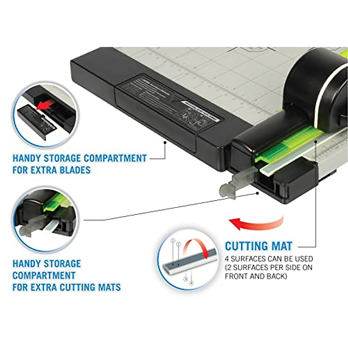 CARL 12 inch-Green Friendly, Professional Rotary Paper Trimmer, 12-inch, 15 Sheet Cutting Capacity, Black and Silver