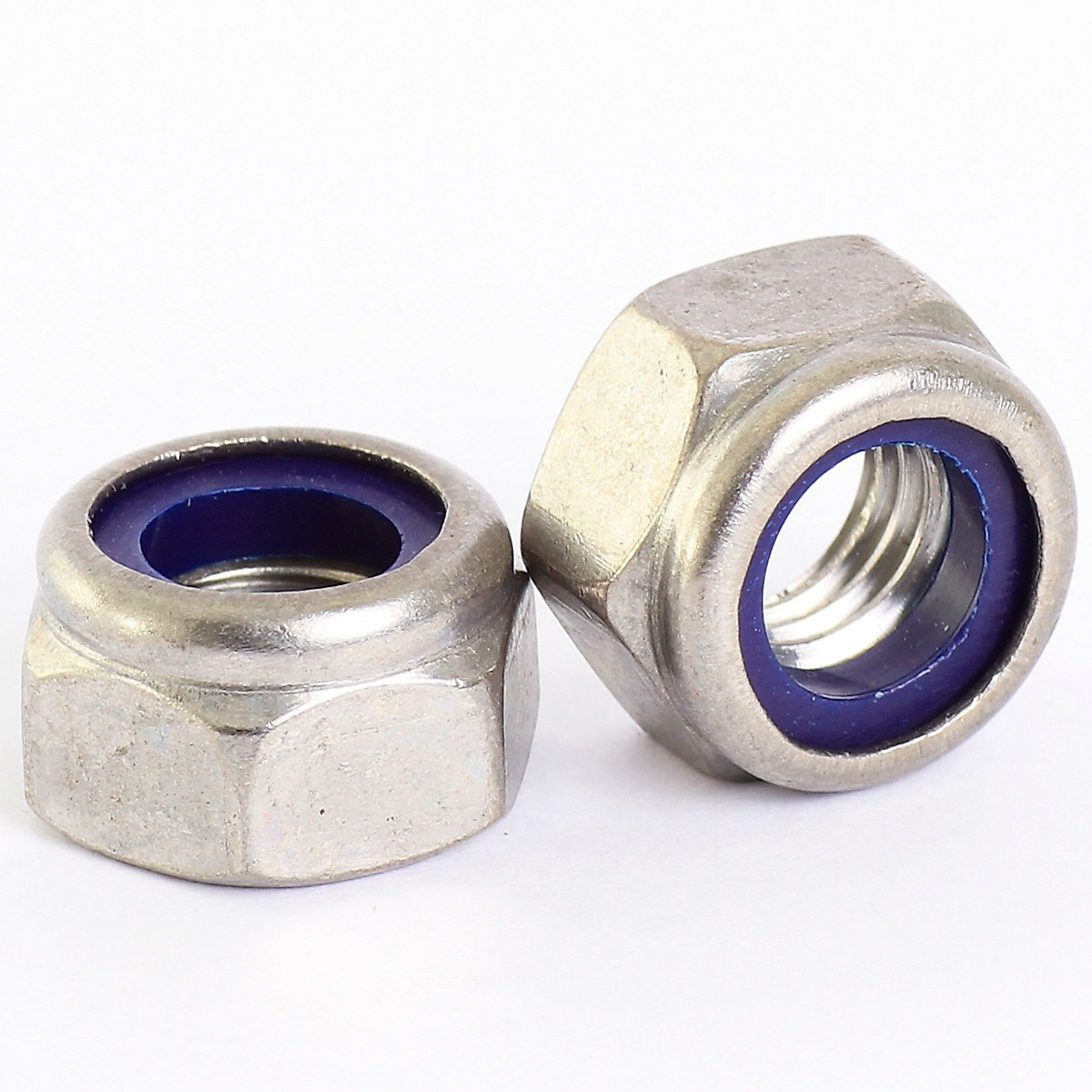 Bolt Base 8mm A2 Stainless Steel Nylon Insert Nyloc Nylock Lock Nuts M8 X 1.25mm Pitch - 5