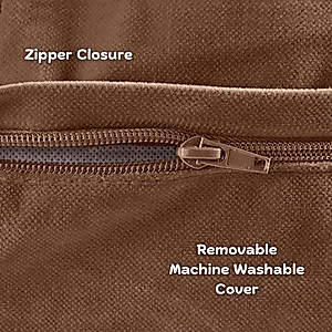 Happy Hounds Daisy Deluxe Supportive Sherpa Dog Bed, Large (48 x 36 in.), Mocha