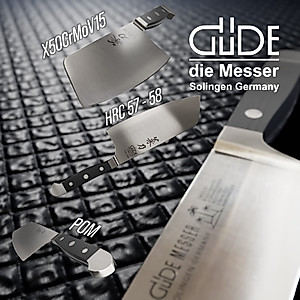 Güde Alpha Series - 6 1/4" Chai Dao Chinese Chef's Knife - Ice Hardened Steel - Hand Forged/Sharpened - Made in Solingen, Germany Since 1910