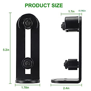 Sliding Barn Door Floor Guide Bearing Design, Barn Door Floor Guide Adjustable Rollers at The Bottom Sturdy and Durable Steel Frame.