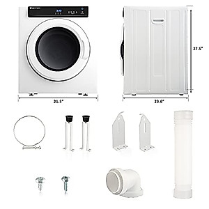 Sentern Electric Portable Clothes Dryer - 14 LBS Capacity Compact Laundry Dryer with 1400W Drying Power (White -)