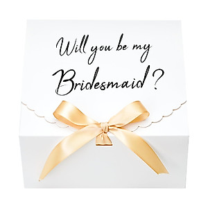 UnicoPak 16 Pack Gift Boxes 8x8x4 White Gift Boxes with Lids for Presents Cardboard Paper White Gift Box Bulk for Gifts Birthday Wedding Party Bridesmaid Proposal Box Christmas