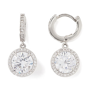 Kate Spade New York Something Sparkly Spade Huggies Earrings Clear/Silver One Size