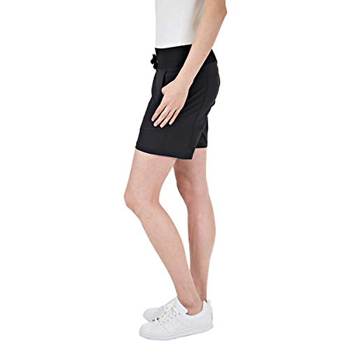 Tuff Athletics Women's Hybrid Shorts (M Black)