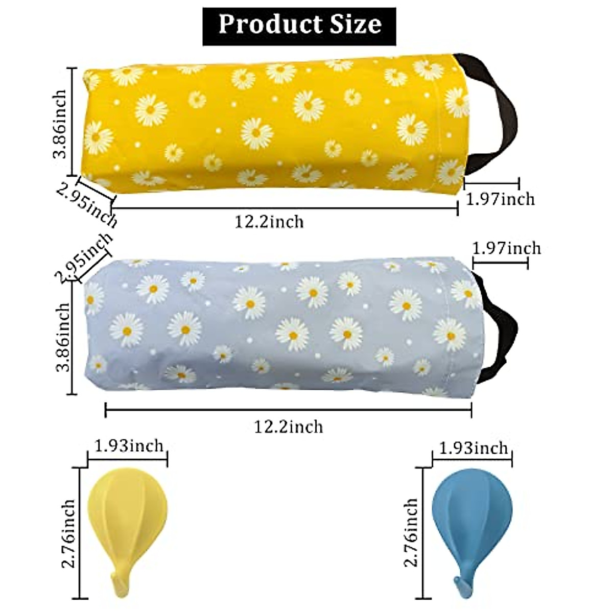 2 Packs Plastic Bag Dispenser for Grocery Bags, Convenient Hanging Kitchen Foldable Garbage Plastic Storage Holder Bag with 2 Hooks, Suitable for Home and Kitchen Organizer Bags