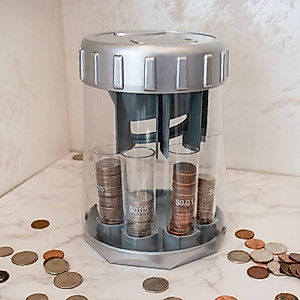 Digital Coin Counter Automatic Coin Sorter - 2020 Version - Digitally Keeps Count of and Automatically Sorts U.S. Coins into Individual Tubes with 20 Coin Wrappers Included