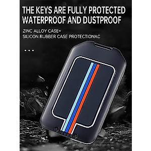YINEOR for Volvo Key Fob Cover Metal Car Key Case Keychain Smart Key Fob Holder fob Protector Compatiblefor XC40 XC60 XC90 S60 S90 V60 V90 (Black)
