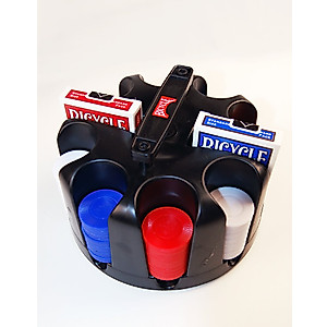 Bicycle Carousel Poker Texas Hold Em Set, 200 2-Gram Poker Chips and 2 Decks of Bicycle Cards, Perfect for Texas Hold Em and Poker Nights, Professional Casino Quality, Casino Games