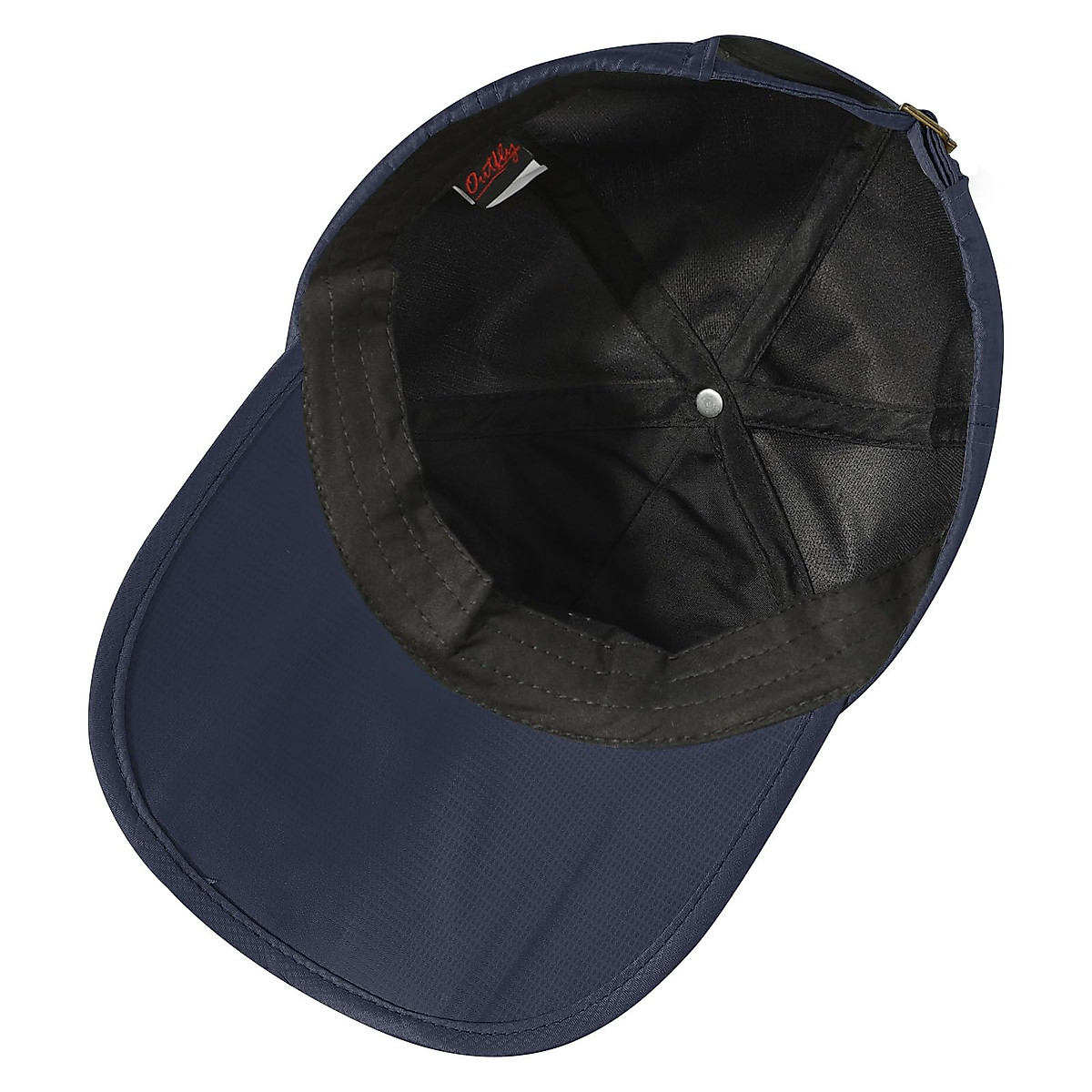 Sumolux Men Women Outdoor Rain Sun Waterproof Quick-Drying Long Brim Collapsible Portable Hat Dark-blue