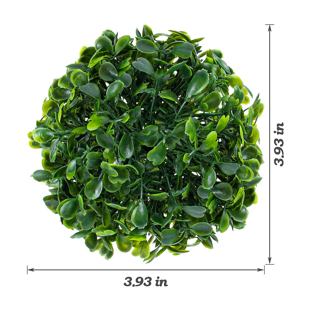 AUEAR, Artificial Boxwood Topiary Plant Balls Decorative for Table Decoration Garden Wedding Decor (4 Inch Diameter, 6 Pack)
