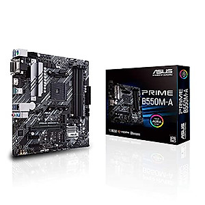 ASUS Prime B550M-A/CSM AMD AM4 (3rd Gen Ryzen™) microATX Commercial Motherboard (PCIe 4.0, ECC Memory, 1Gb LAN, HDMI 2.1/D-Sub, 4K@60HZ, TPM, ASUS Control Center Express)