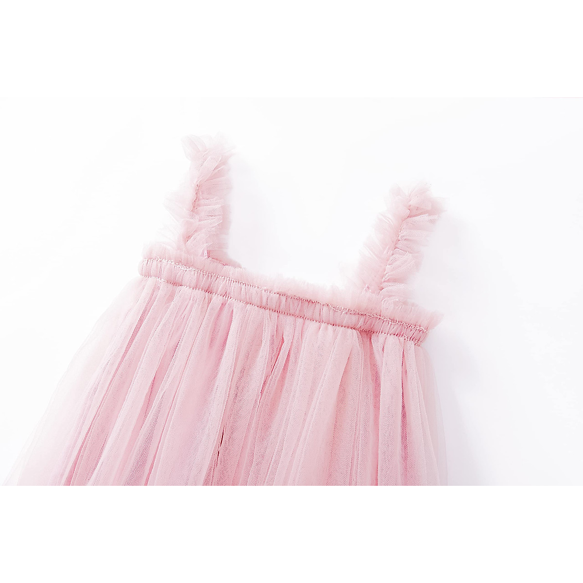 LZH Baby Girls Layered Dress Tulle First Birthday Dresses for Girls Toddler Princess Sleeveless Tutu Dress Pink