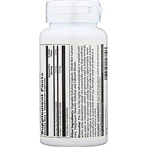 Solaray Zinc Amino Acid Chelate 50 mg VCapsules, 100 Count