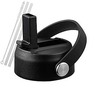 RRegeny Straw Lid for Hydro Flask Wide Mouth 32 40 oz, Straw Lids with Flexible Handle and Straws Compatible with HydroFlask, Replacement Sports Flex Cap Wide Mouth Top 32 40 oz