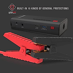 GOOLOO GE1200 Jump Starter with GTX300 Power Station Outdoor Solar Generator for home use with 110V/300W Pure Sine Wave AC Outlet,Portable Battery Booster Pack for Up to 7.0L Gas or 5.5L Diesel Engine