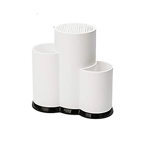 CZDYUF Multi-Function Utensil Holder Knife Block PP Flatware Drainer Storage Box Spoon Fork Kitchen Organizer Rack (Color : E)