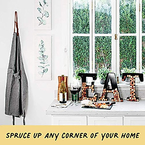 will's Wine Cork Holder - Metal Monogram Letter (Heart), Black, Large | Wine Lover Gifts, Housewarming, Engagement & Bridal Shower Gifts | Personalized Wall Art | Home Décor