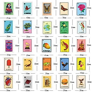 120Pcs Cards Loteria Stickers Pack, Funny Sport Vinyl Waterproof Sticker Decals for Water Bottle,Laptop,Phone,Skateboard,Scrapbooking,Bumper for Kids Teens Adults Fans for Party Supply…