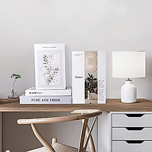 4 Pieces Faux Books for Decoration - Modern Fashion Decorative Books Set for Hardcover Home Decor, Fake Book Stacks Display for Office Bar Coffee Table Rustic Farmhouse Bookshelf