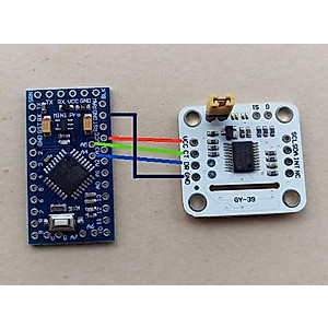 HiLetgo GY-39 Light Intensity Temperature Humidity Atmospheric Pressure Sensor 4 in One Integrated Sensor Module with Chip LTR308ALS+SPL06+SHTC3