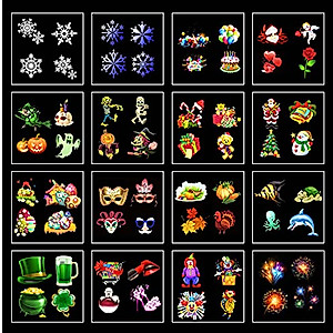 Christmas Projector Lights Outdoor Holiday Projector Light LED Christmas Projector Snowflake Projector Light with Remote Control Timer for Indoor Halloween Party Home Garden