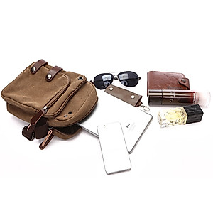 Collsants Mini Crossbody Handbag, Dark Blue, for Women and Men, Small Canvas Shoulder Purse, Travel Purse