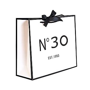 ANFENG 30th Birthday Keepsake Gift Vintage Bag for Women 1993 Mom Novelty 30 Year Old Party Large Paper Bags Shopping Tote Idea Thirty(Medium Size)