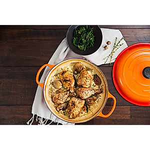 Le Creuset Enameled Cast Iron Signature Braiser, 3.5 qt., Flame